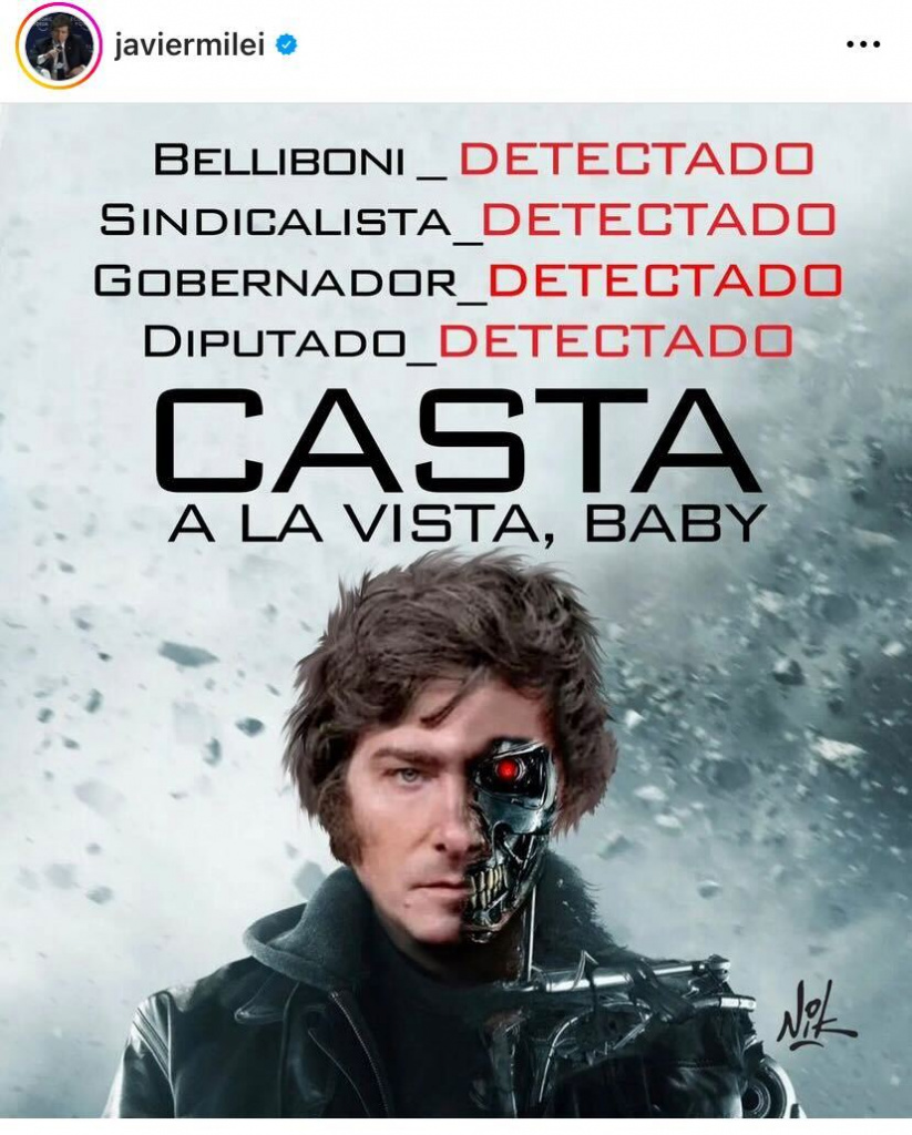 Belliboni denuncia penalmente a Milei por el meme de Terminator – La ...