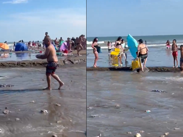 Fuerte marejada en Mar Chiquita: Evacuación, heridos y un veraneante ...